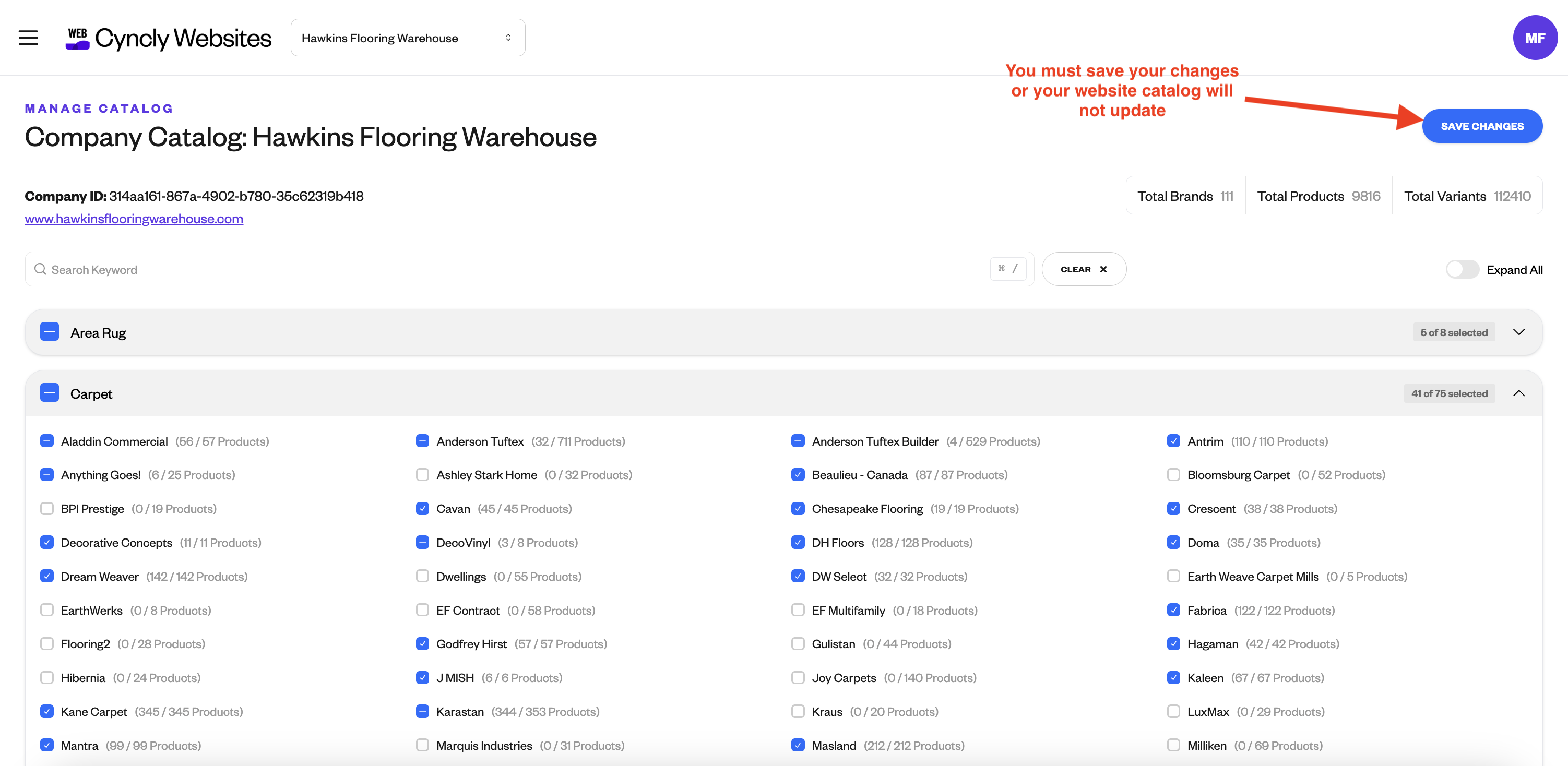 How to Update Your Product Catalog – Cyncly Websites